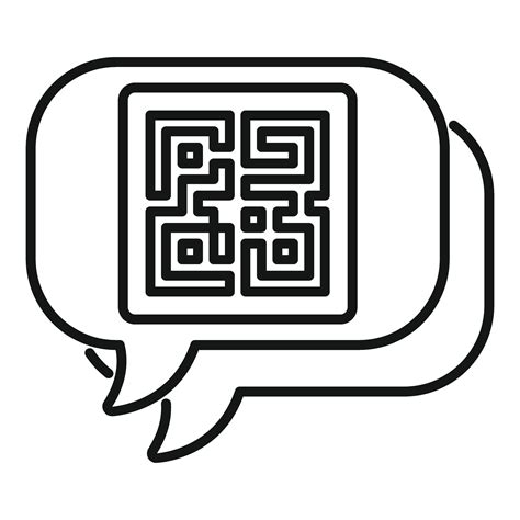 Speech Bubble Containing Qr Code Representing Digital Communication Vector Art At Vecteezy
