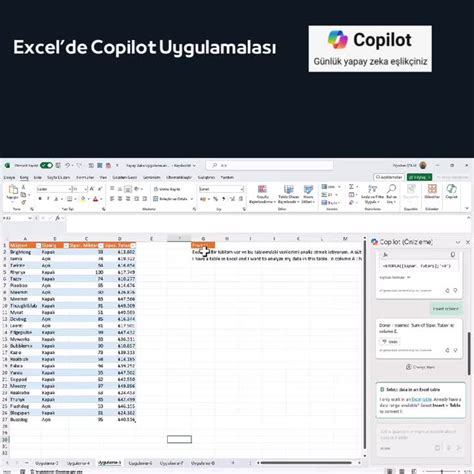 Video Oğuzhan Çolak Linkedin‘de Excelde Microsoft Copilot