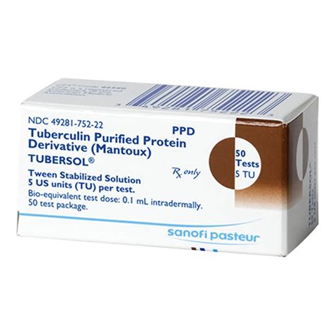 Tubersol Tuberculin Purified Protein Derivative 5 Tu 01 Ml