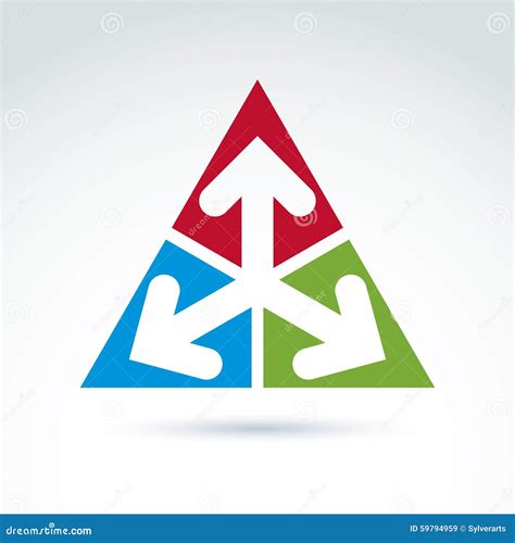 Three Arrows Pointing Vector Illustration 93343708