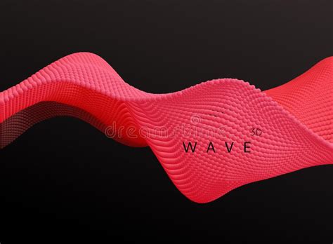 3d Wavy Background Array With Dynamic Emitted Particles A Wave Formed