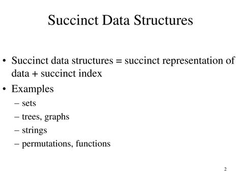 succinct data structures ppt download