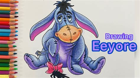 Easy Eeyore Drawing Tutorial Step By Step Guide With Colored Pencils