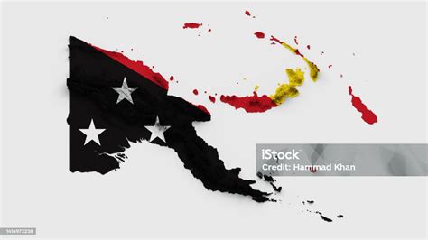 파푸아뉴기니 지도 국기 음영 릴리프 색상 높이 지도 흰색 배경 3d 그림 기에 대한 스톡 사진 및 기타 이미지 기 파푸아 뉴기니 0명 Istock