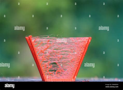 3d Printed Model With An Issue That Is Called Stringing Which Looks Like A Thin Thread Bridging