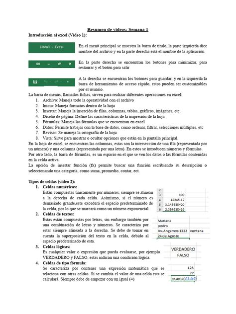 Principios De La Informática En Excel Pdf Microsoft Excel Fórmula