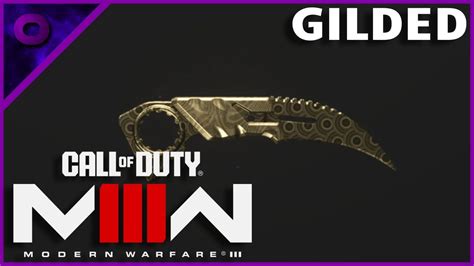 Call Of Duty Mw3 Grind For Interstellar Gilded Karambit Youtube