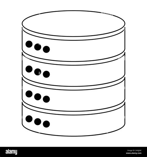 Database Storage Icon Internet Network Server Cloud Data Symbol Connection System Vector