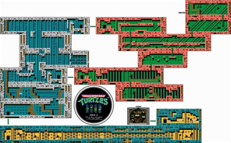 File Teenage Mutant Ninja Turtles Nes Map Area 6 Png Thealmightyguru