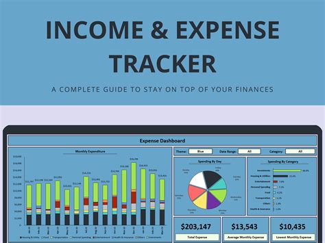 Blue Excel Budget Spreadsheet Template Monthly Income And Expense