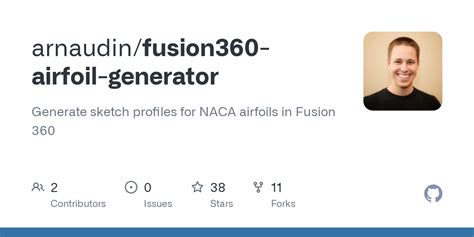 Github Arnaudin Fusion360 Airfoil Generator Generate Sketch Profiles For Naca Airfoils In