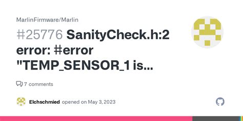 Sanitycheckh20448 Error Error Tempsensor1 Is Required With 2 Or More Hotends Bug