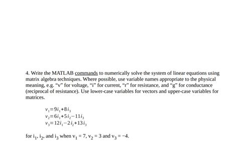 Solved 1 For Each Of The Following Write A Single Matlab