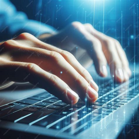 Premium Photo Close Up Of Human Hands Typing On Computer Keyboard