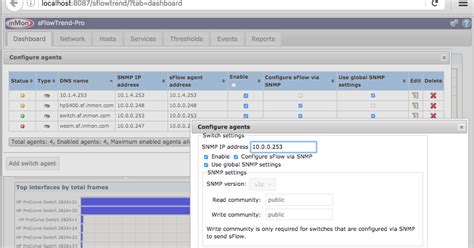 SFlowTrend Configuring Switches To Send SFlow To SFlowTrend