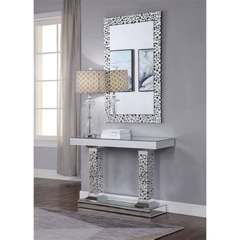 Acme Furniture Kachina Console Tables Mirroredfaux Gems Target