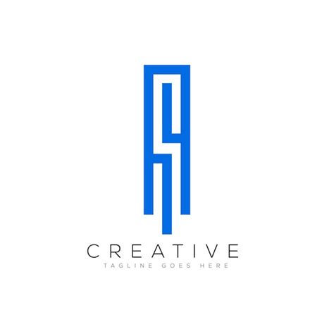 편지 Sa 로고 디자인 서식 파일 벡터 일러스트 레이 션 프리미엄 벡터