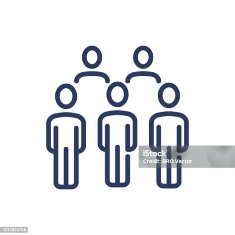 줄에 서 있는 사람 얇은 선 아이콘 개념에 대한 스톡 벡터 아트 및 기타 이미지 개념 공동체 군중 Istock