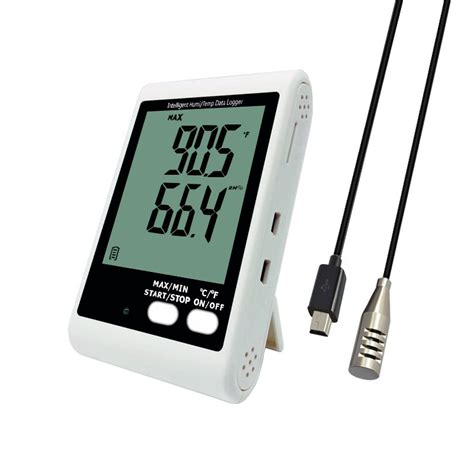 Sound And Light Alarm Temperature And Humidity Data Logger With External Probe Cukii Online