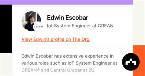 Edwin Escobar Iot System Engineer At Crean The Org