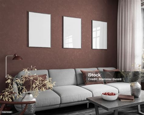 벽에 빈 액자가 있는 현대적인 어두운 인테리어 모형 템플릿 디자인 3d 렌더링 0명에 대한 스톡 사진 및 기타 이미지 0명 3차원 형태 Gallery Opening