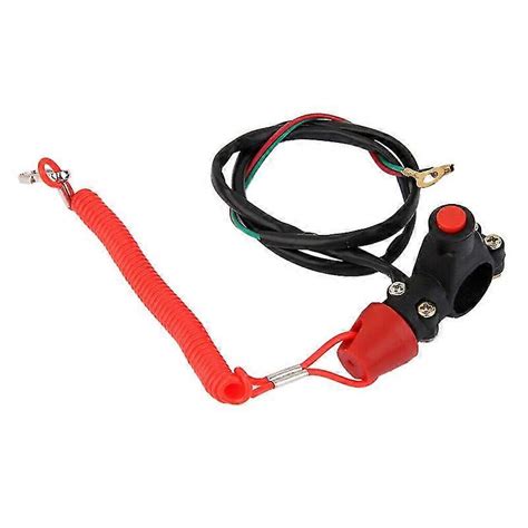 Emergency Stop Switch Lanyard Emergency Kill Stop Engine Switch Push Button For Atv Motorcycle