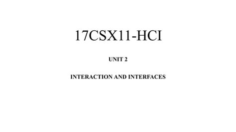 Human Computer Interaction Interaction Design Basics Ppt