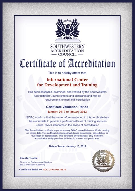 Editable Certificate Of Accreditation Template Printable 52 Off