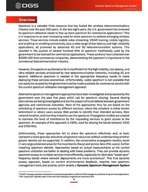 Dyanmic Spectrum Management System Dgs Inc