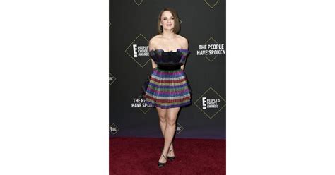 See Joey Kings Rainbow Dress At The Peoples Choice Awards Popsugar