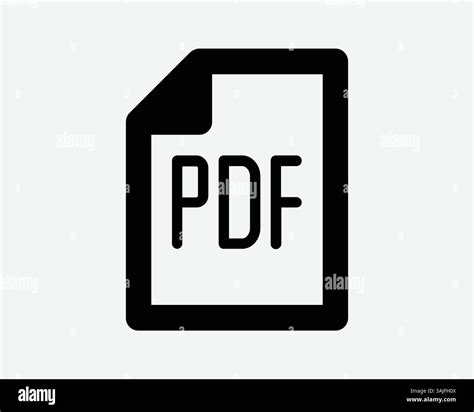 Pdf Document File Outline Icon Doc Page Sheet Paper Folded Black White Line Vector Graphic Print