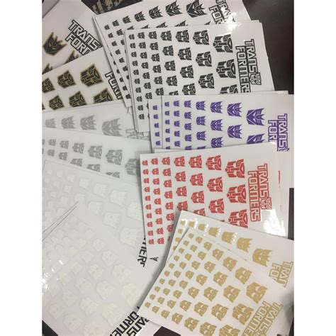 Transformers Logo Decal Assorted Colors Shopee Singapore