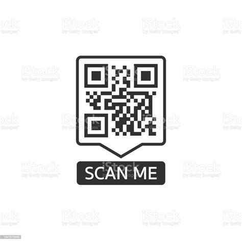 스마트 폰에 대한 Qr 코드 비문은 스마트 폰 아이콘으로 나를 스캔합니다 지불을 위한 Qr 코드입니다 벡터 일러스트레이션 0명에 대한 스톡 벡터 아트 및 기타 이미지