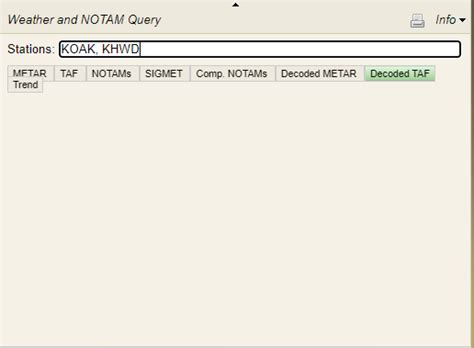 Weather And Notam Query Report N Flight Planning