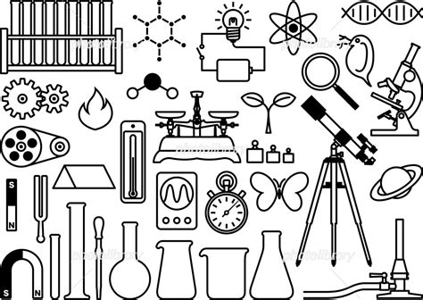 科学 理科 サイエンス 実験道具のセット イラスト素材 [ 6586551 ] フォトライブラリー Photolibrary