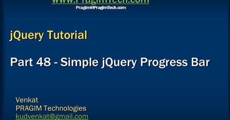 Sql Server Net And C Video Tutorial Simple Jquery Progress Bar