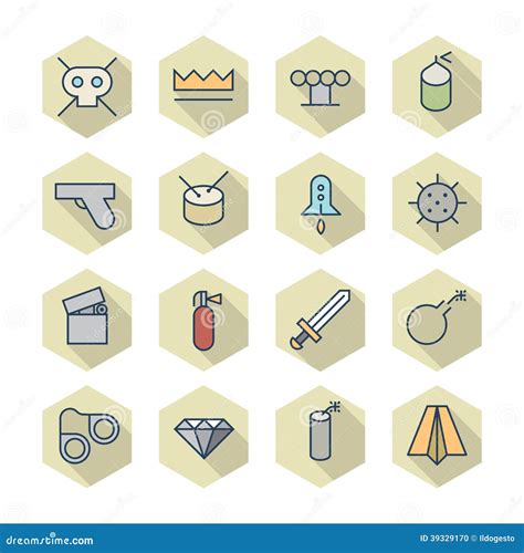 Thin Line Icons For Miscellaneous Stock Vector Illustration Of Crown Vector 39329170