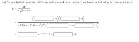 Solved An Air Filled Spherical Capacitor Is Constructed With