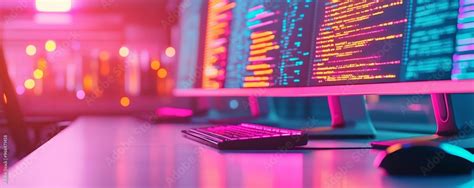 Augmented Reality Coding Digital Developers Neon Syntax Highlighting