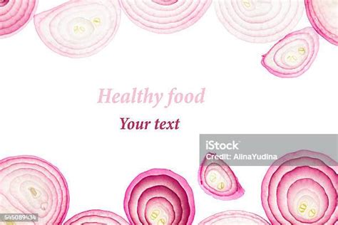 얇게 썬 핑크 양파형 격리됨에 프페임 복사 공간이 있습니다 음식 배경기술 건강한 식생활에 대한 스톡 사진 및 기타 이미지