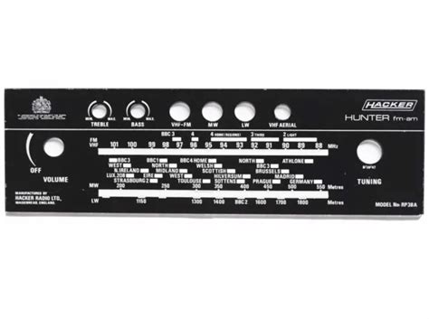 Original Vintage Hacker Hunter Rp38a Transistor Radio Dial £7 50 Picclick Uk