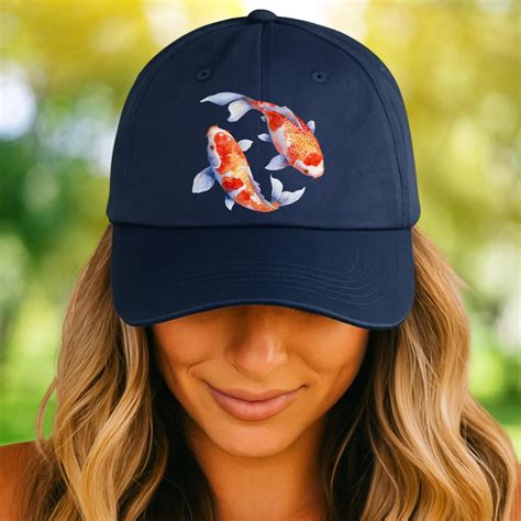 Koi Fish Hat Japanese Koi Dad Hat Fish Cap Zen Aesthetic Baseball