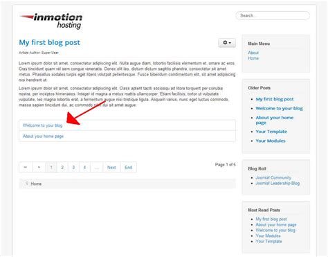 Changing The Number Of Links On The Joomla 3 1 Frontpage InMotion Hosting