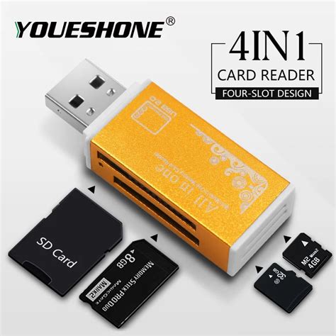 Multi In 1 Memory SD Card Reader For Memory Stick Pro Duo Micro SD TF M2 MMC SDHC MS Card Reader