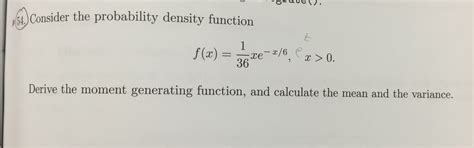 Solved Consider The Probability Density Function F X Chegg