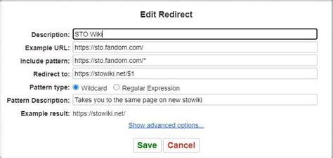 guide how to force chrome to redirect from the fandom wiki to the new
