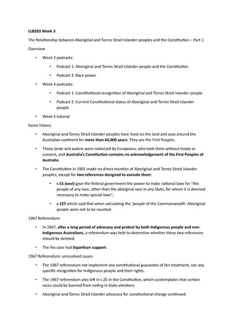 Llb203 Week 3 Notes Llb203 Week 3 The Relationship Between