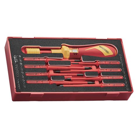 Teng Tools 9 Piece 1 000 Volt Insulated Torque Screwdriver Set Teavs