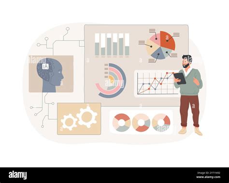 Interactive Data Visualization By Ai Abstract Concept Vector Illustration Stock Vector Image