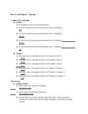 Lab Seasons Docx Part Lab Report Seasons Length Of Day And Night A Graph From The